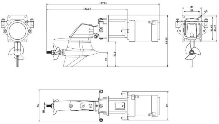 TFL Inboard Drive System Assembly,without motor / RED | TFL North America